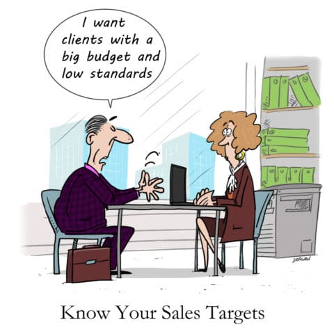 Sales And Marketing Cartoons - Sales Higher